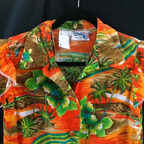 Pacific Isle Creations | Tops | Vtg Pacific Island Creations Hawaiian ...